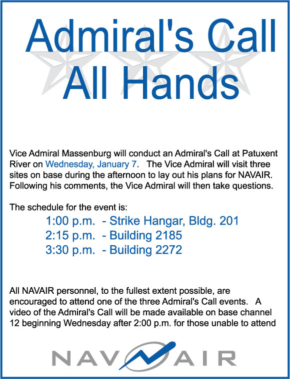 VADM Massenburg's Admiral's Call - All Hands | NAVAIR